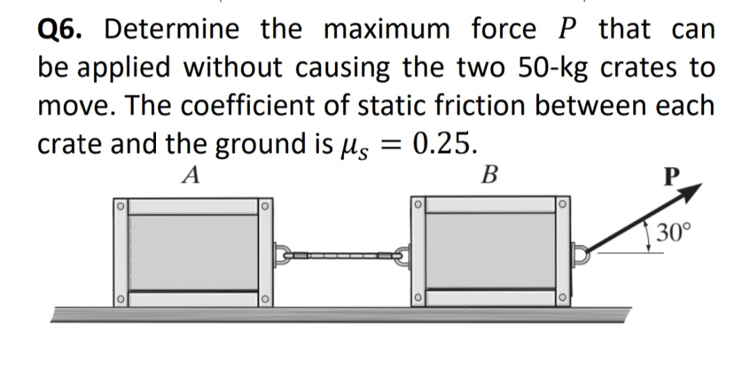 Q6. ﻿Determine the maximum force P ﻿that can be | Chegg.com