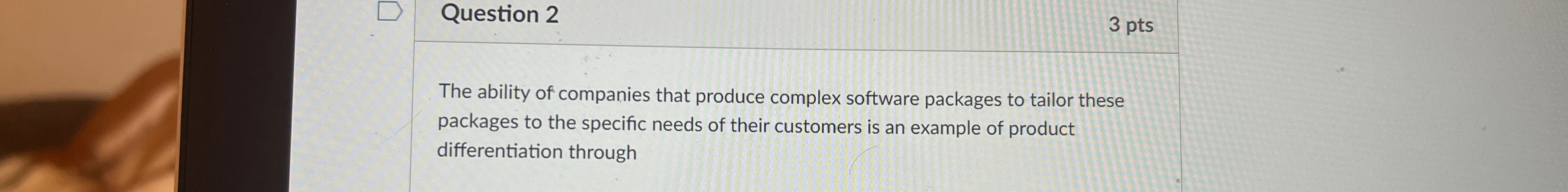 Solved Question 23 ﻿ptsThe ability of companies that produce | Chegg.com