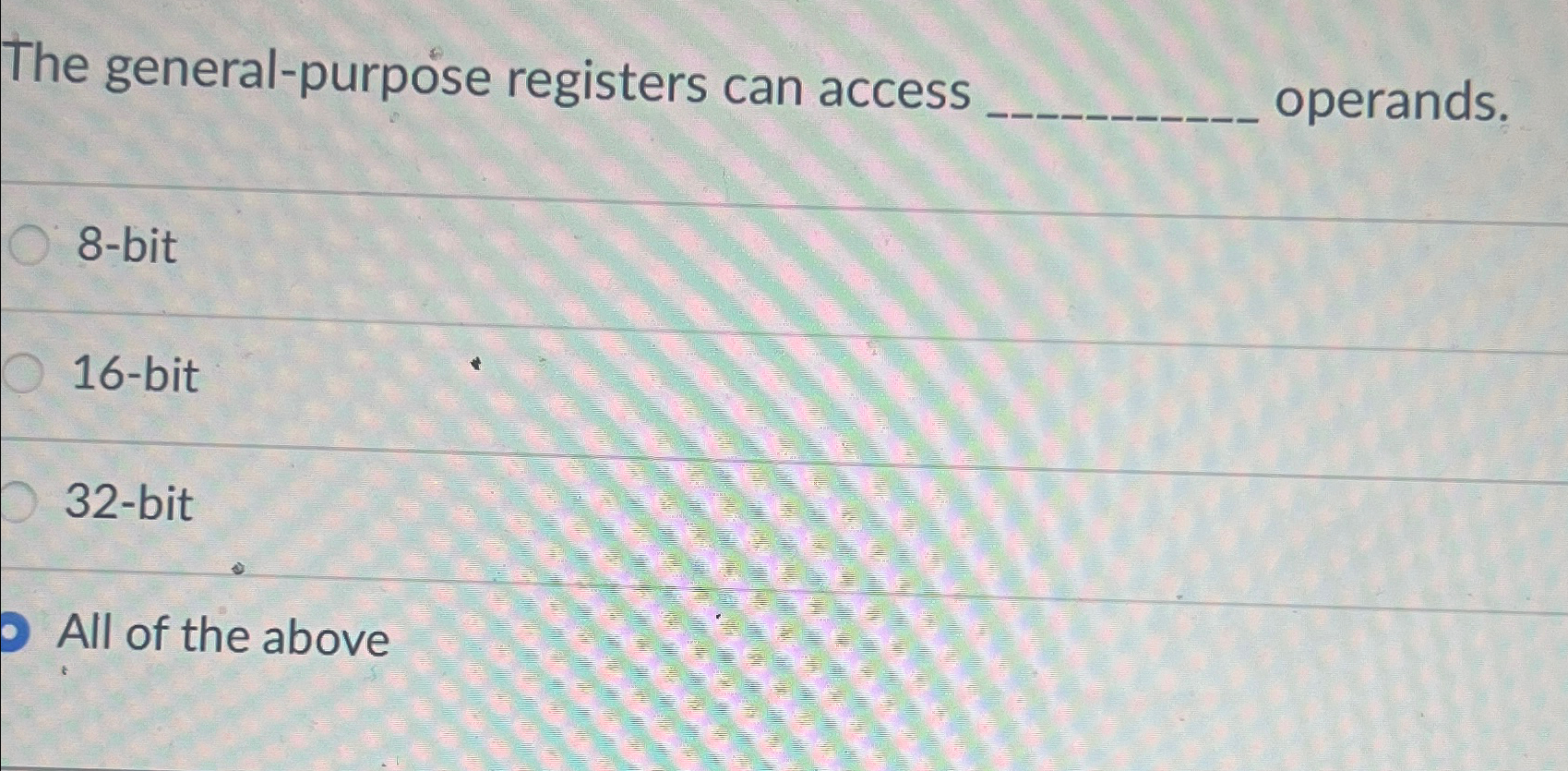 Solved The general-purpose registers can | Chegg.com