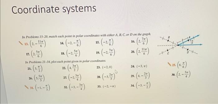 Solved coordinate systems In Problems 13-20, match eadh | Chegg.com