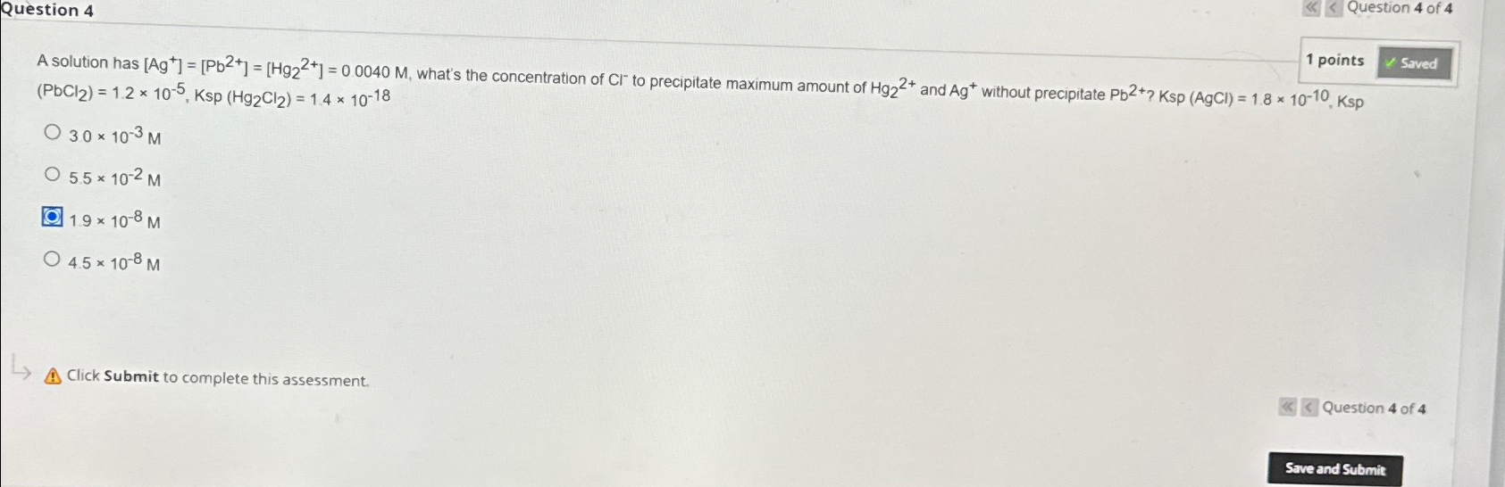 Solved Question 4Question 4 ﻿of 41 ﻿pointsA solution has | Chegg.com