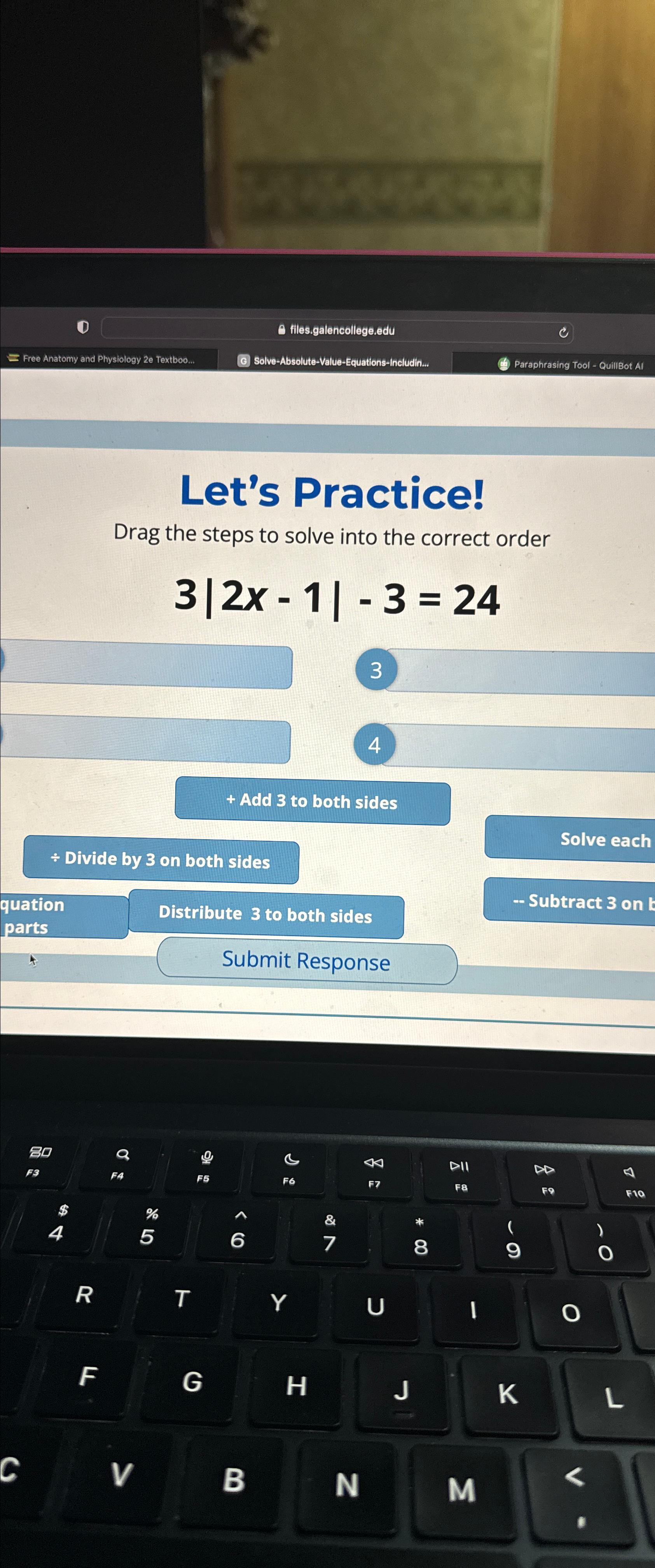 Solved Let's Practice!Drag the steps to solve into the | Chegg.com