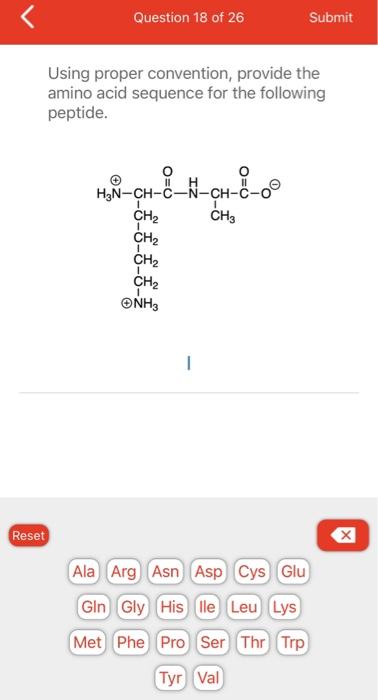 Solved Using proper convention, provide the amino acid | Chegg.com