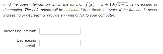 Solved Find the open intervals on which the function | Chegg.com
