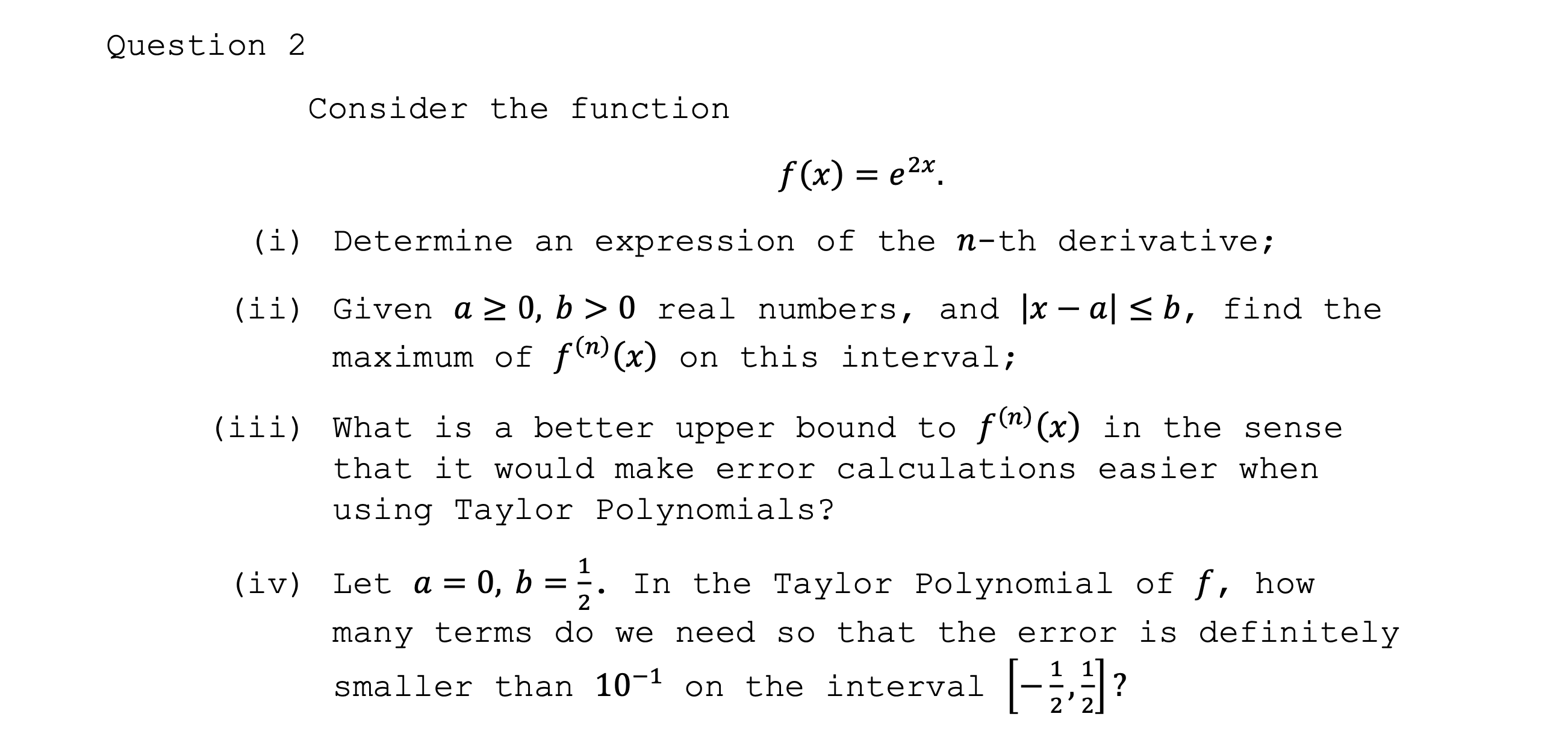 Solved May I have assistance with answering question iii) | Chegg.com