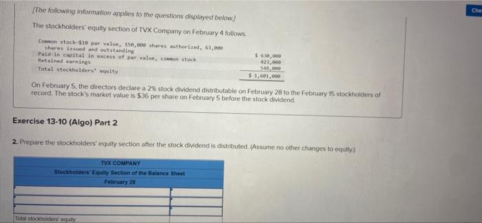 Solved Required information Exercise 13-10 (Algo) Small | Chegg.com