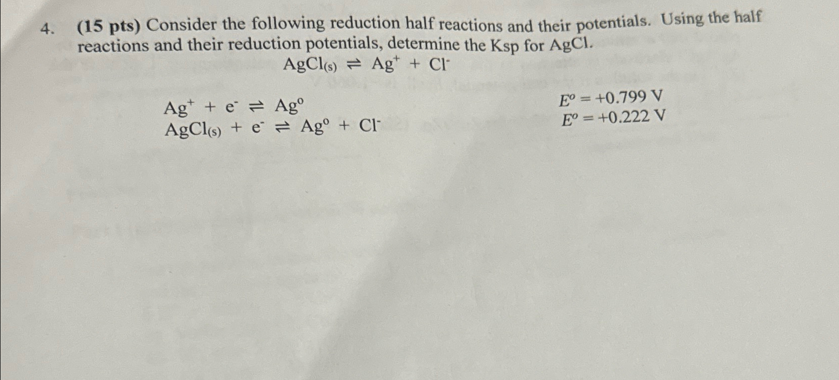 Solved (15 ﻿pts) ﻿Consider the following reduction half | Chegg.com