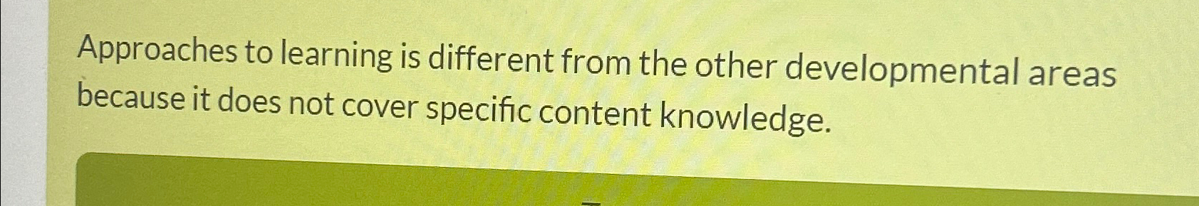 Solved Approaches to learning is different from the other | Chegg.com