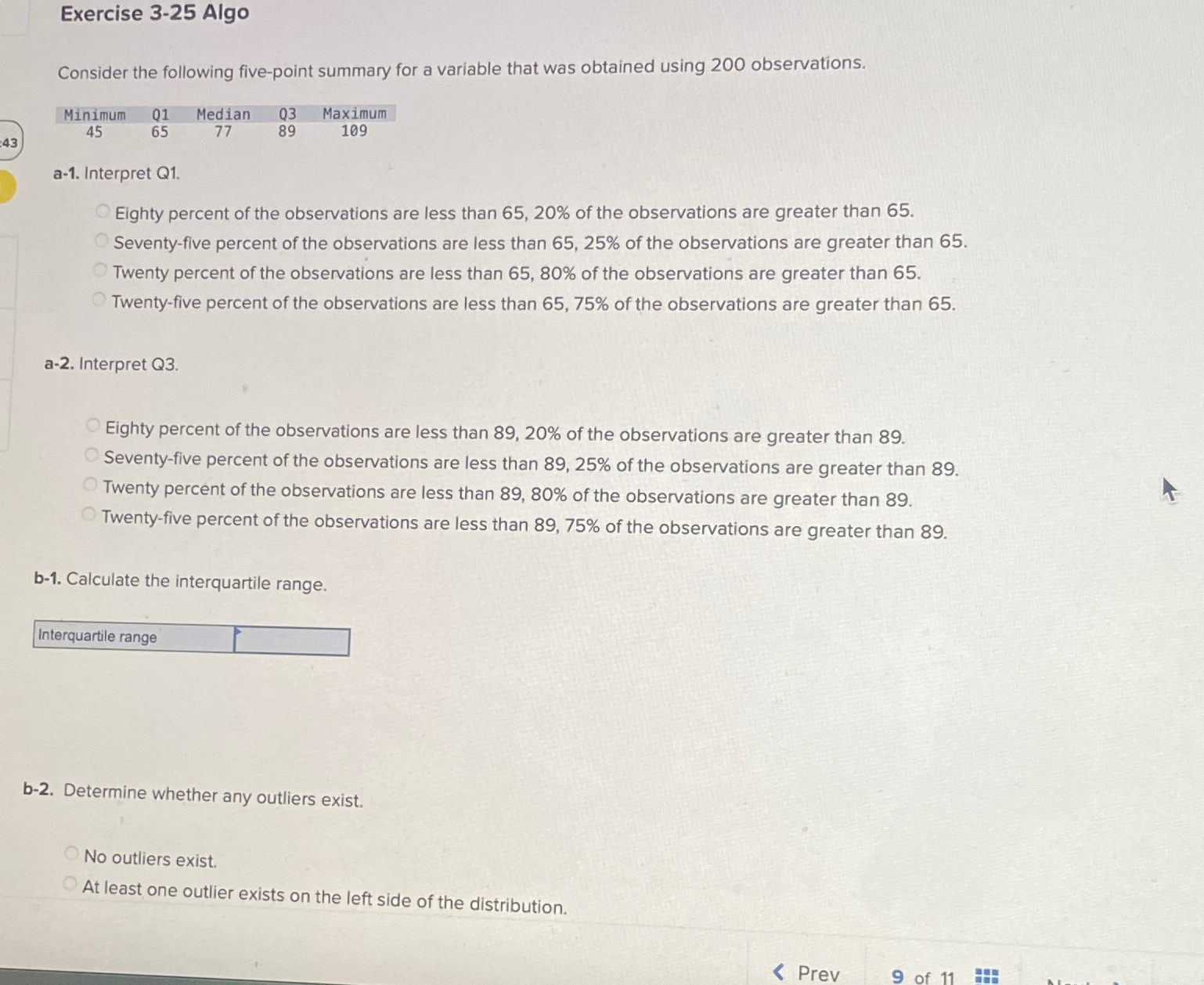 Solved Exercise 3-25 ﻿AlgoConsider the following five-point | Chegg.com