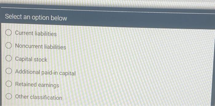 Solved Select from the option list provided the appropriate | Chegg.com