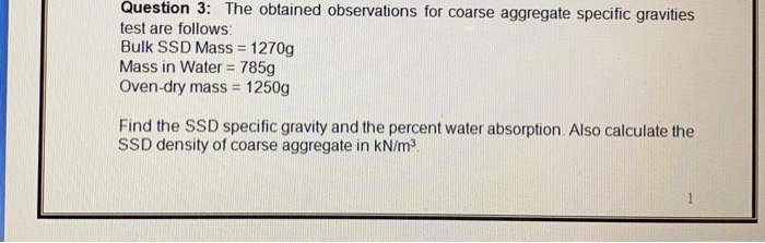 Solved Question 3: The obtained observations for coarse | Chegg.com