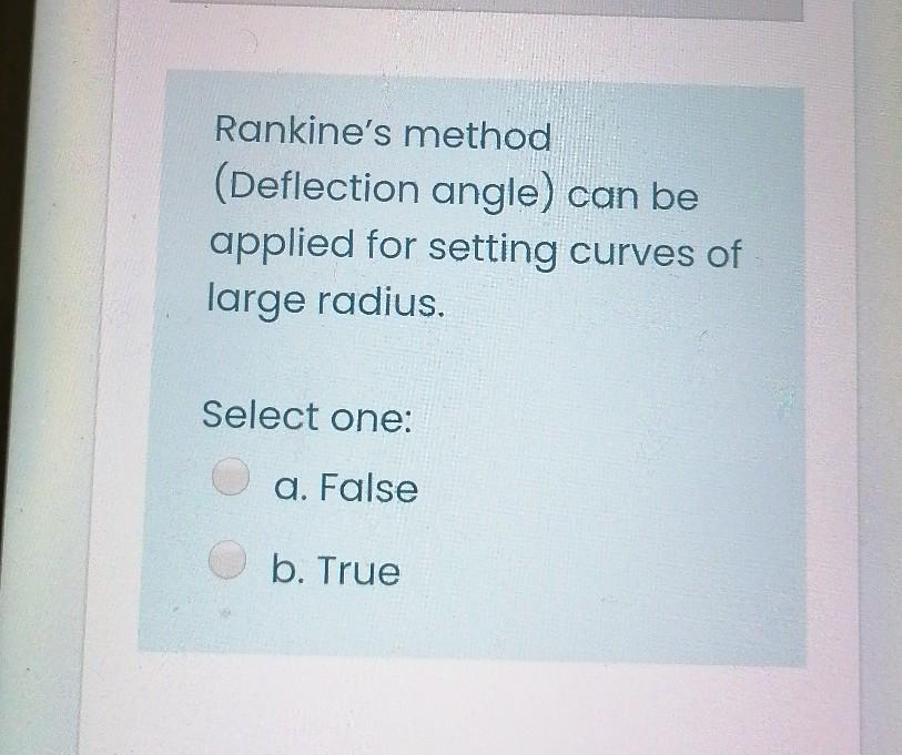 Solved Rankine's method (Deflection angle) can be applied | Chegg.com