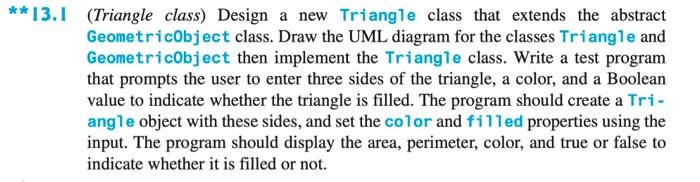 Solved (Triangle class) Design a new Triangle class that | Chegg.com