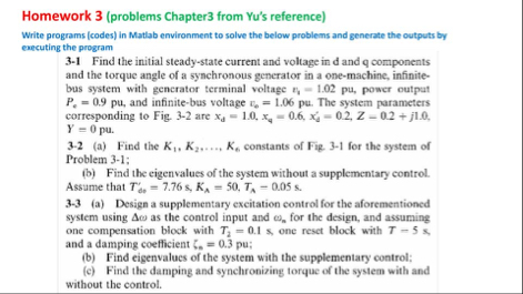 Solved Homework 3 (problems Chapter3 ﻿from Yu's | Chegg.com