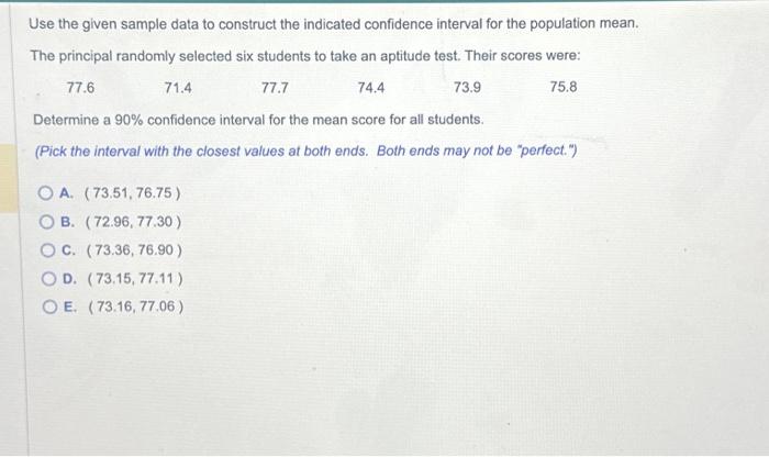 Solved Use the given sample data to construct the indicated | Chegg.com