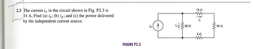 Solved 2.3 ﻿The current io ﻿in the circuit shown in Fig. | Chegg.com