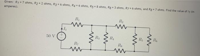 Solved Given: R1=7 ohms, R2=2 ohms, R3=6 ohms, R4=6 ohms, | Chegg.com