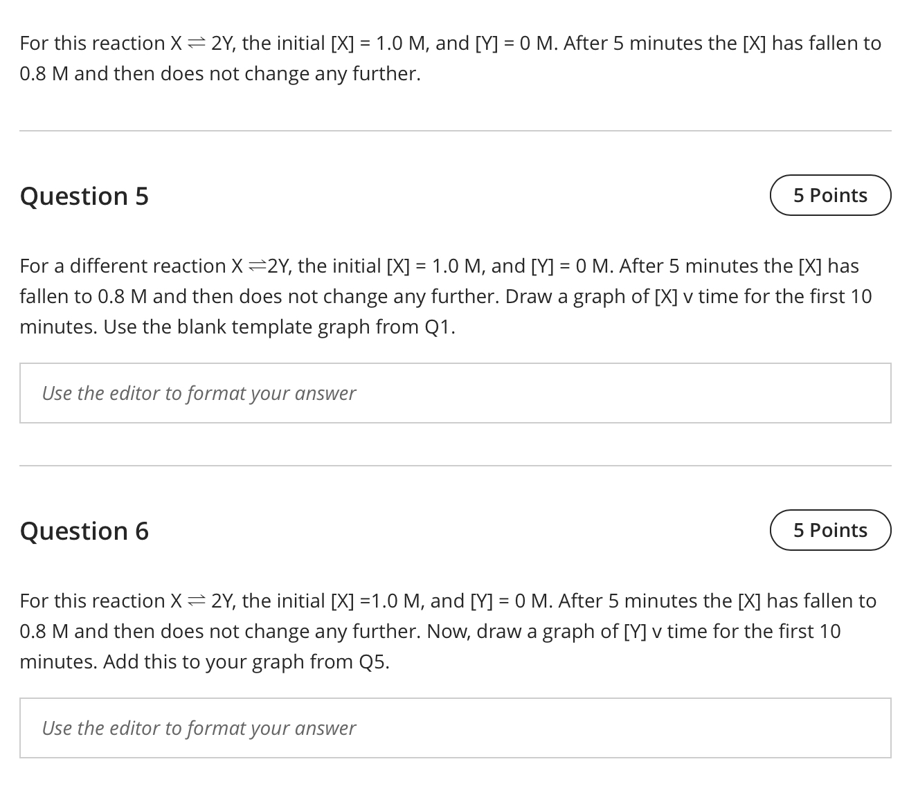 Solved For this reaction x⇌2Y, ﻿the initial [x]=1.0M, ﻿and | Chegg.com