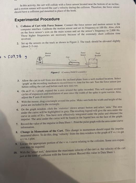 Solved Normal Collision Impulse, as measured in Procedure | Chegg.com