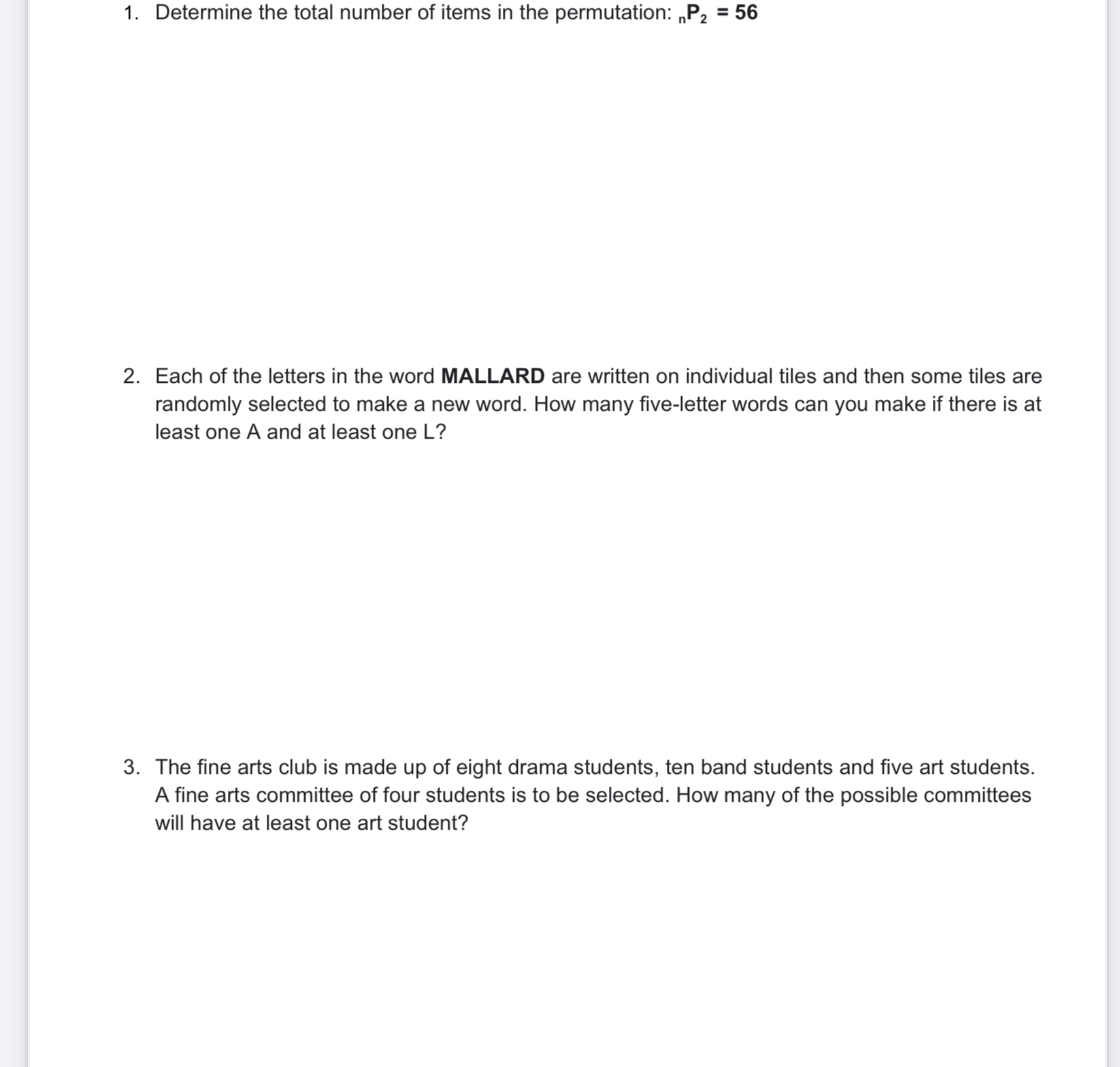 Solved Determine the total number of items in the | Chegg.com