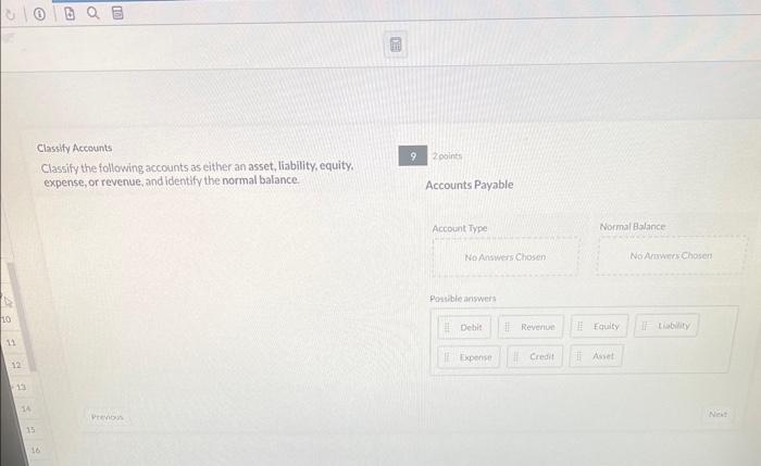 Solved Classify Accounts Classify the following accounts as | Chegg.com