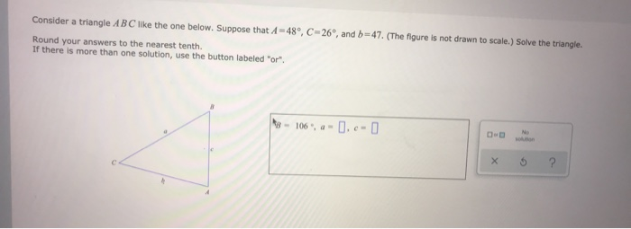 Solved Consider a triangle A B C like the one below. Suppose | Chegg.com