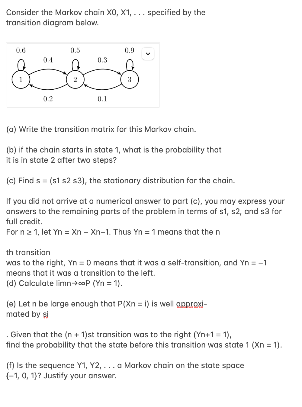 Consider the Markov chain X0, X1, . . . ﻿specified by | Chegg.com