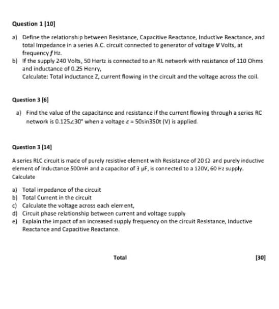 Solved Question 1|10] a) Define the relationship between | Chegg.com
