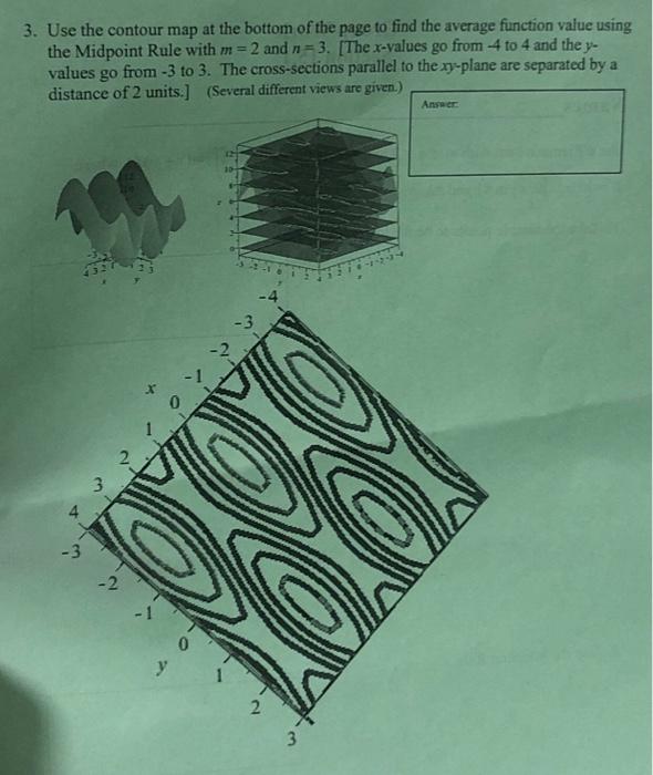 Solved 3. Use the contour map at the bottom of the page to | Chegg.com