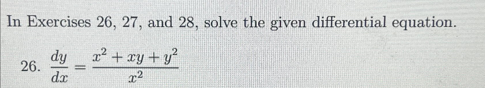 Solved In Exercises 26, 27, and 28, solve the given | Chegg.com Solved In Exercises 26, 27, and 28, solve the given | Chegg.com