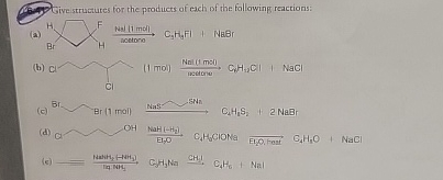 Solved 1940 ﻿tive structutes tor the products of exch of the | Chegg.com