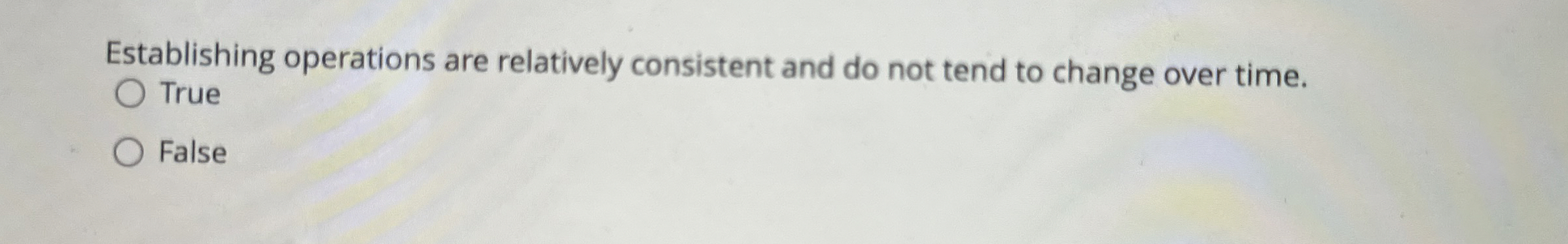 Solved Establishing operations are relatively consistent and | Chegg.com
