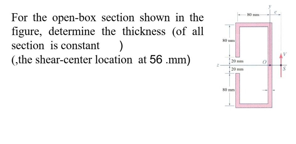 Solved וחווד 80 For the open-box section shown in the | Chegg.com