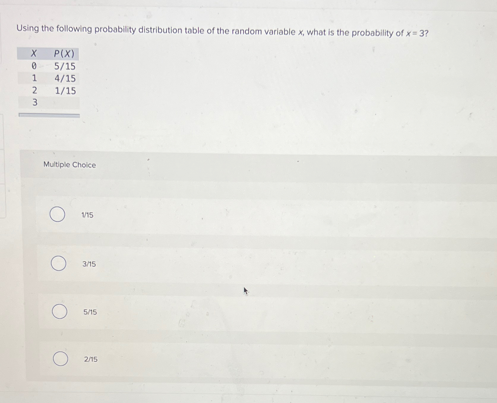 Solved Using the following probability distribution table of | Chegg.com