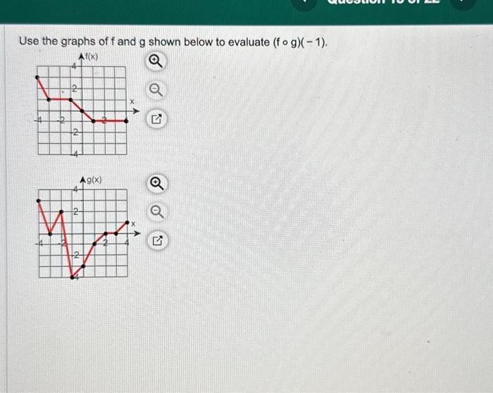 Solved Use the graphs of f and g shown below to evaluate | Chegg.com