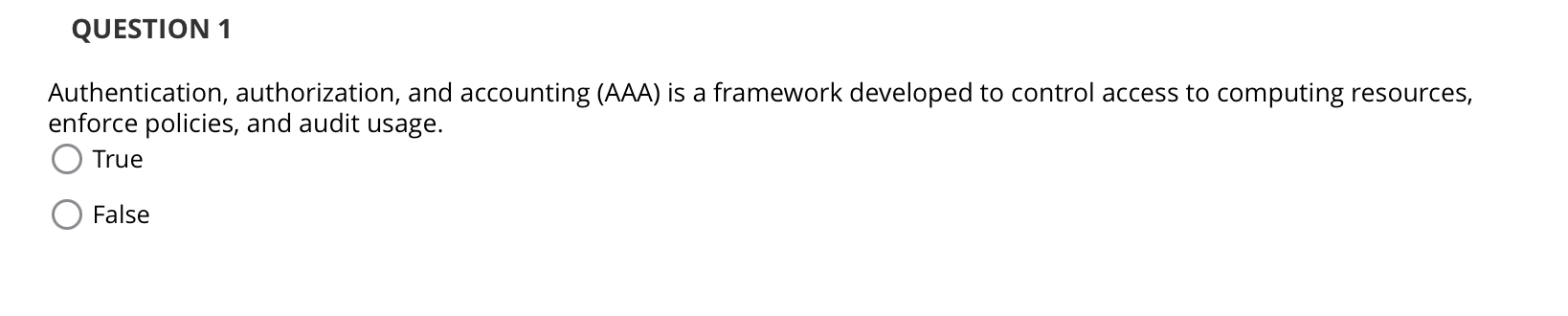 Solved QUESTION 1Authentication, authorization, and | Chegg.com