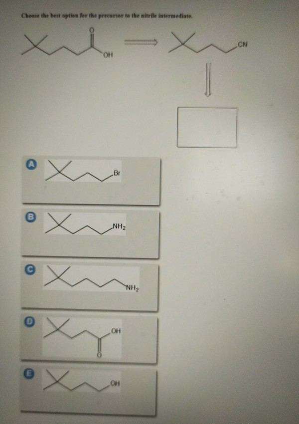 Solved Choose the best option for the precursor to the | Chegg.com