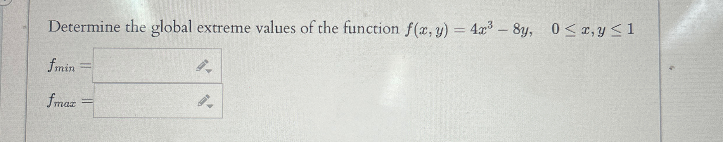 Solved Determine the global extreme values of the function | Chegg.com