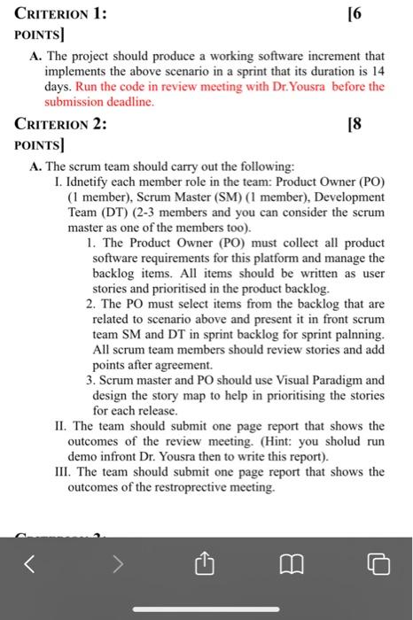 Final Project: [20 points] Adopt the Scrum | Chegg.com