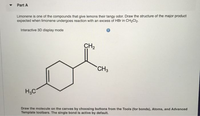 Solved Part A Limonene is one of the compounds that give | Chegg.com