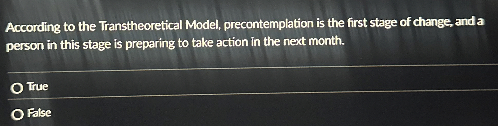 Solved According to the Transtheoretical Model, | Chegg.com