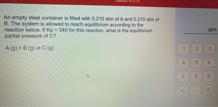 Solved Question 10 of 10 An empty steel container is filled | Chegg.com