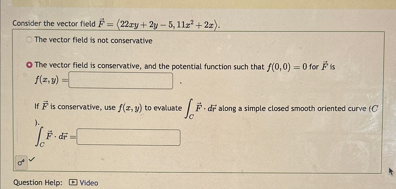 Solved Consider the vector field | Chegg.com