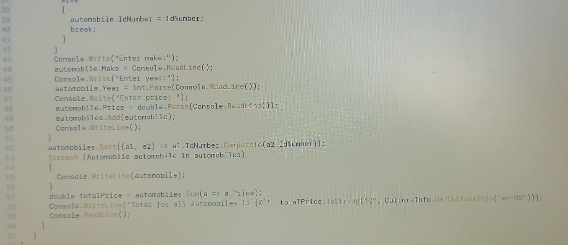 Solved AutomobileDemo, cs (24,8) : error cS0246: The type or | Chegg.com Solved AutomobileDemo, cs (24,8) : error cS0246: The type or | Chegg.com