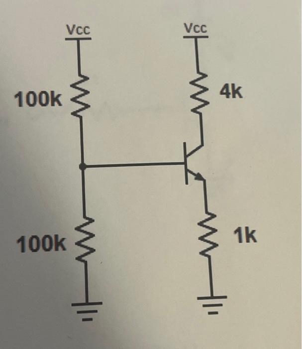 Solved Consider the BJT circuit on the right, assume Vcc = | Chegg.com Solved Consider the BJT circuit on the right, assume Vcc = | Chegg.com