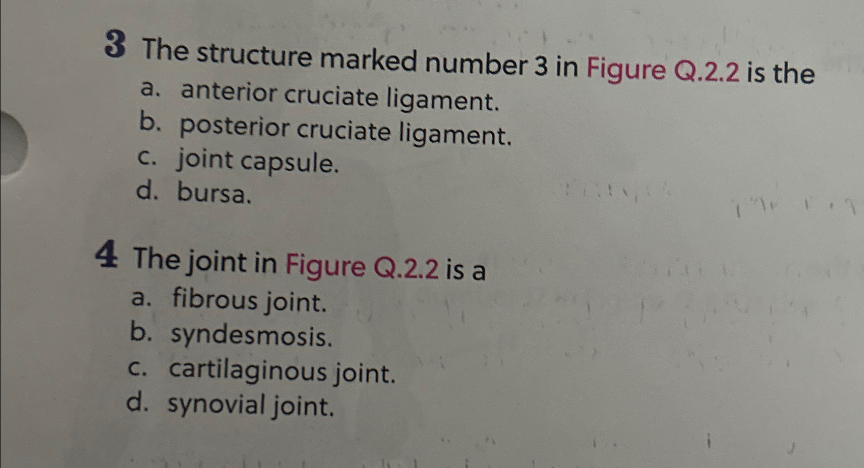 Solved 3 ﻿The structure marked number 3 ﻿in Figure Q.2.2 ﻿is | Chegg.com