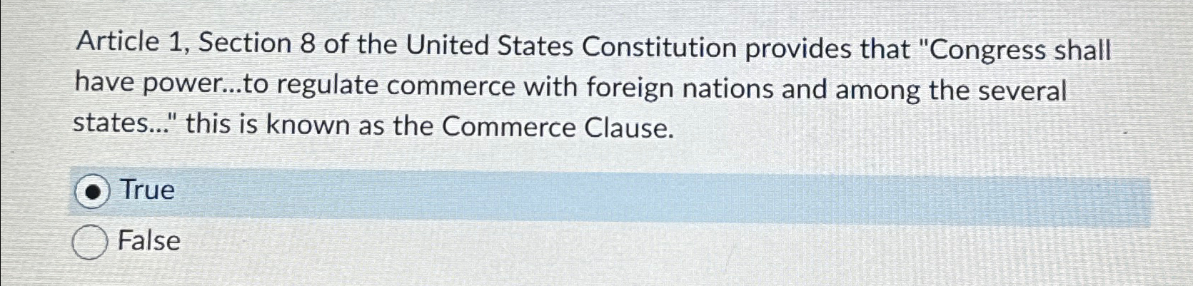 Solved Article 1, ﻿Section 8 ﻿of the United States | Chegg.com