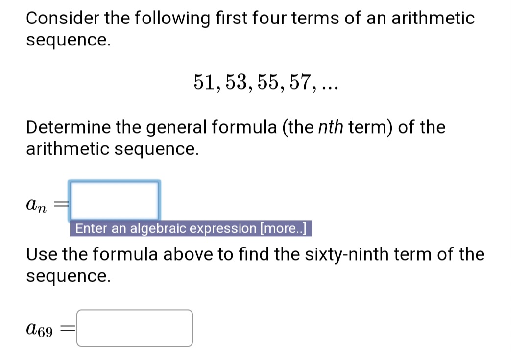 Solved Consider The Following First Four Terms Of An