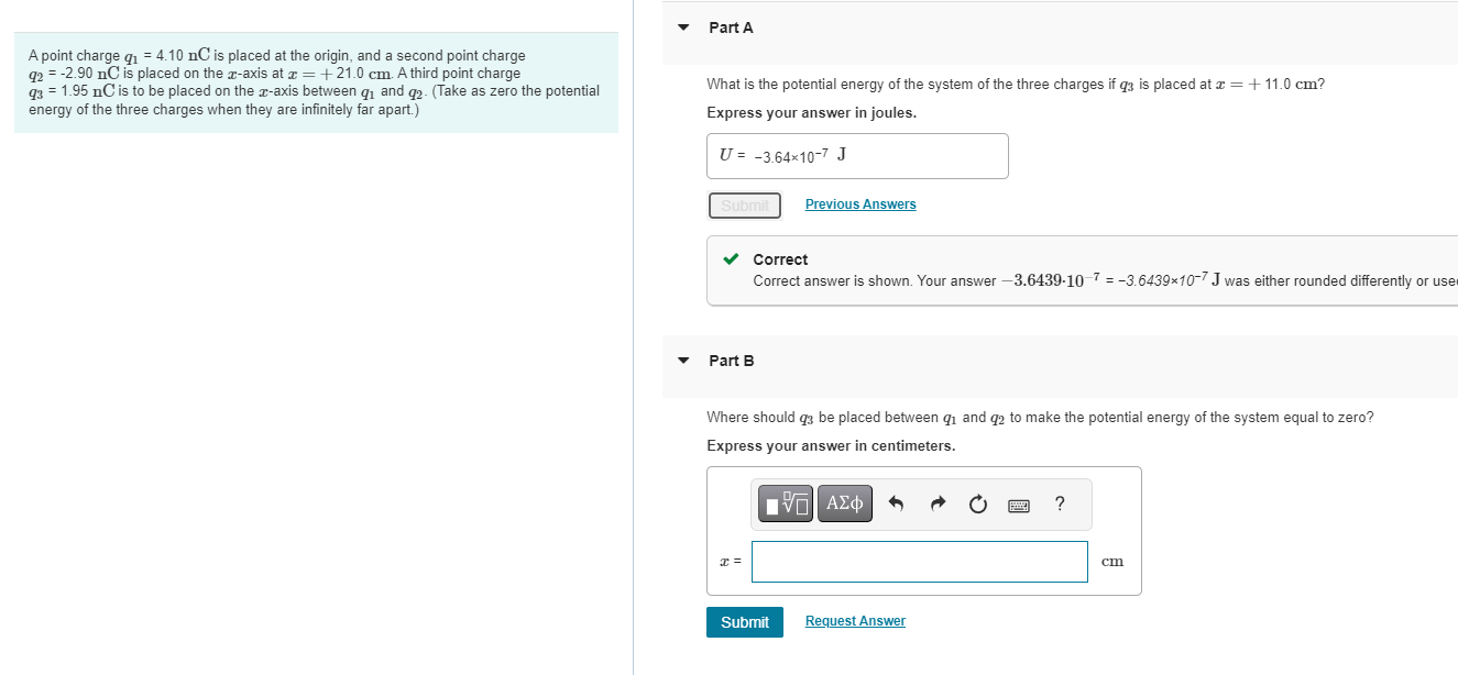 Solved Part AA point charge q1=4.10nC is placed at the | Chegg.com Solved Part AA point charge q1=4.10nC is placed at the | Chegg.com