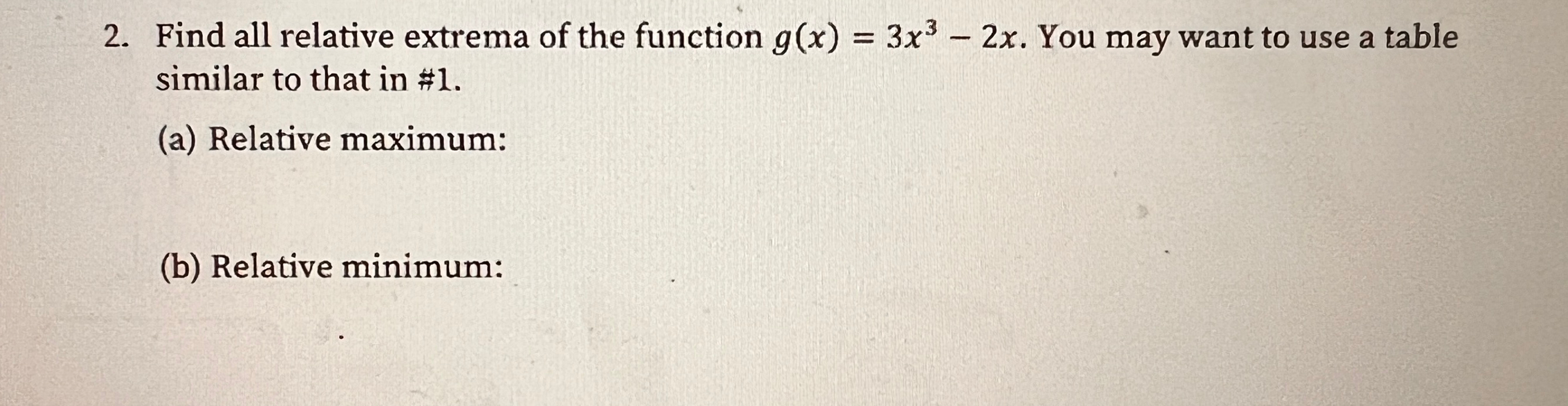 Solved Find all relative extrema of the function | Chegg.com